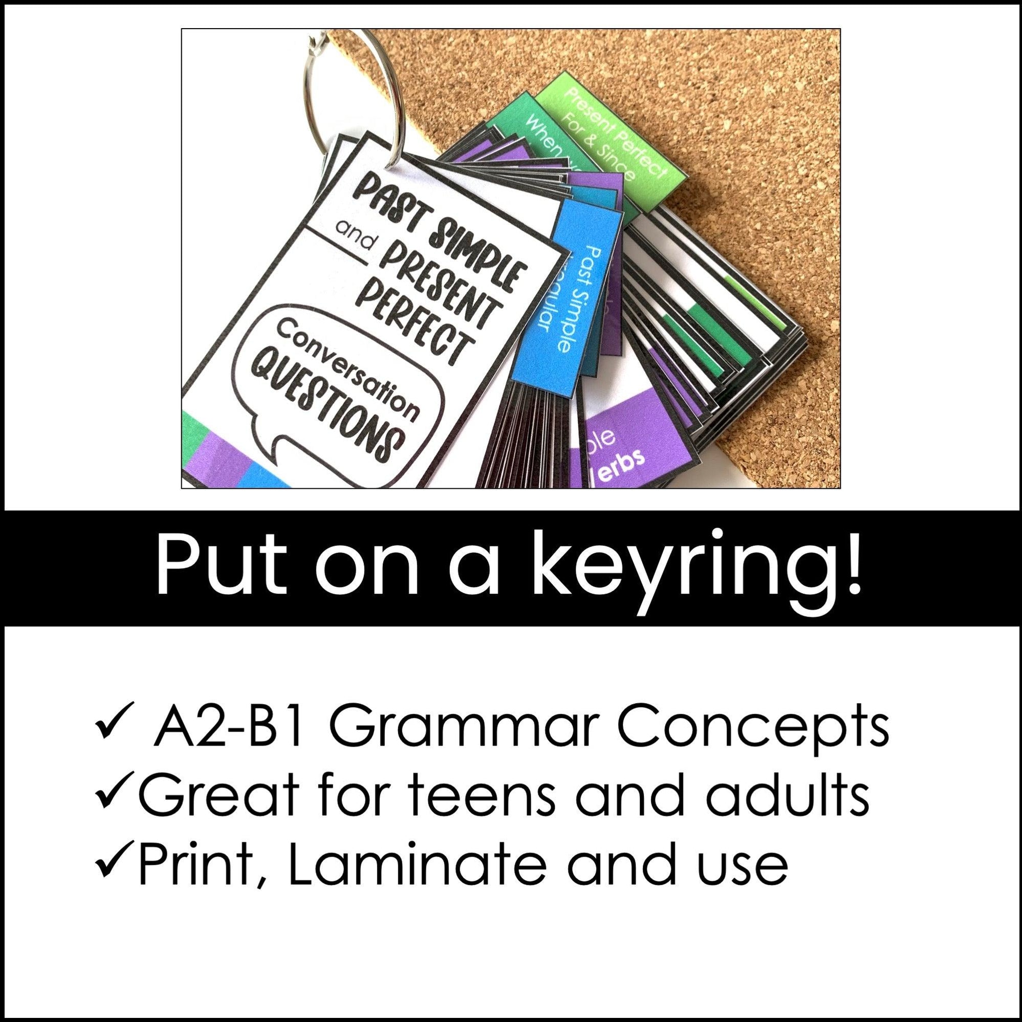 Past Simple & Present Perfect Conversation Question Cards – Hot ...