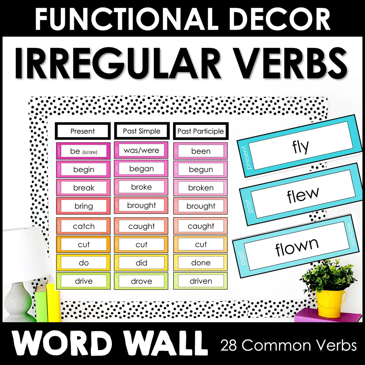 Irregular Verb Bulletin Board - Word Wall Posters – Hot Chocolate ...