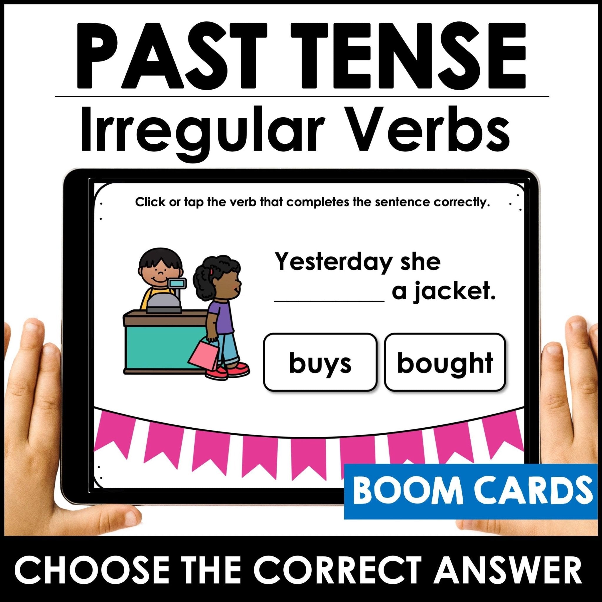 Past Tense Irregular Verbs - Digital Task Cards