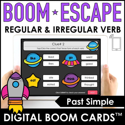 Past Tense Regular & Irregular Verb Activity : BOOM CARDS™ – Hot ...