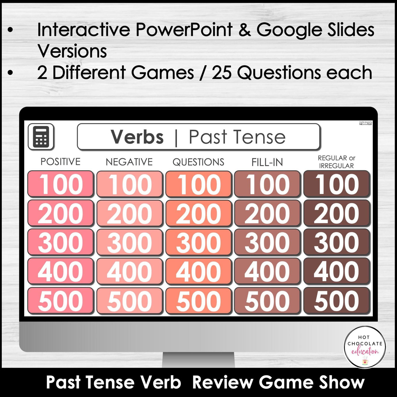 Regular Verb Game Show | Past Tense Verb Review