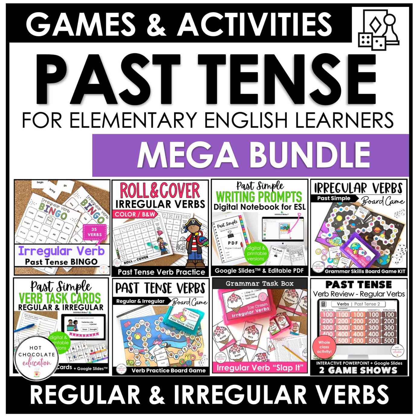 Past Tense Verbs : Regular and Irregular Games & Activities