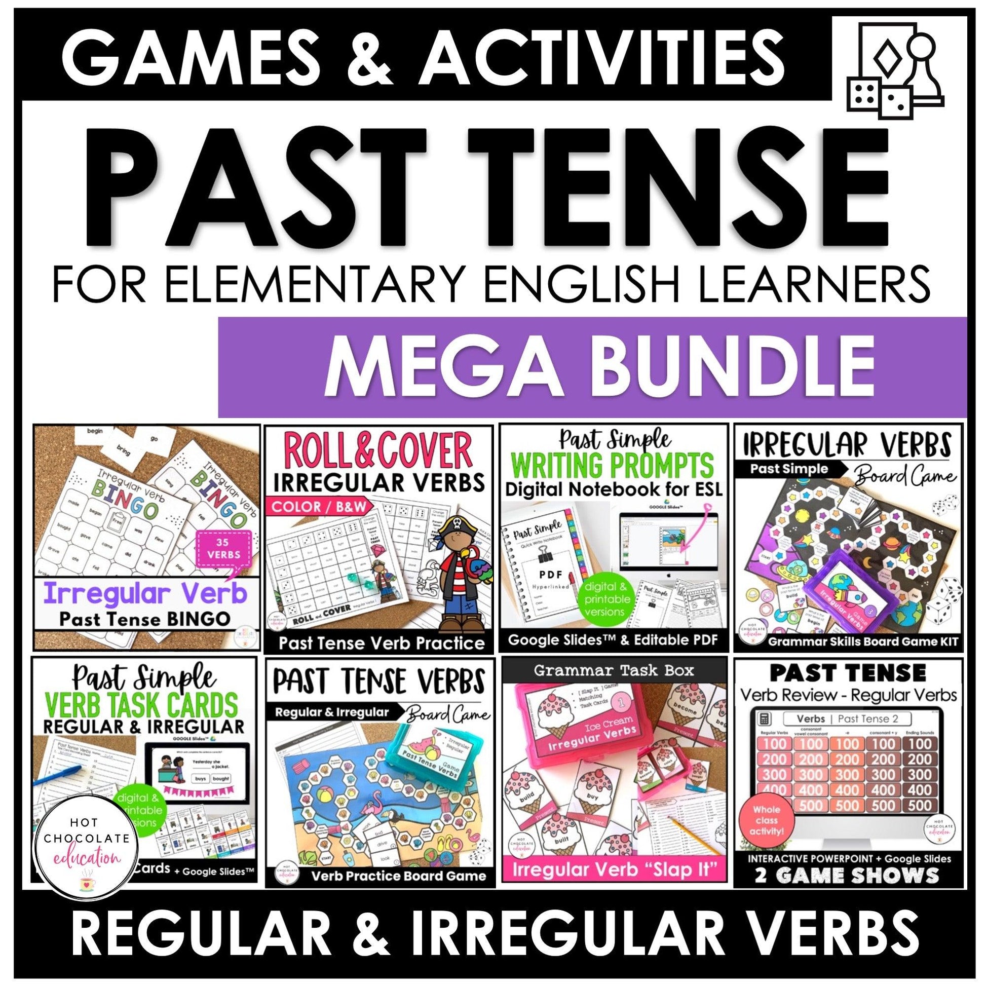 Past Tense Verbs : Regular and Irregular Games & Activities