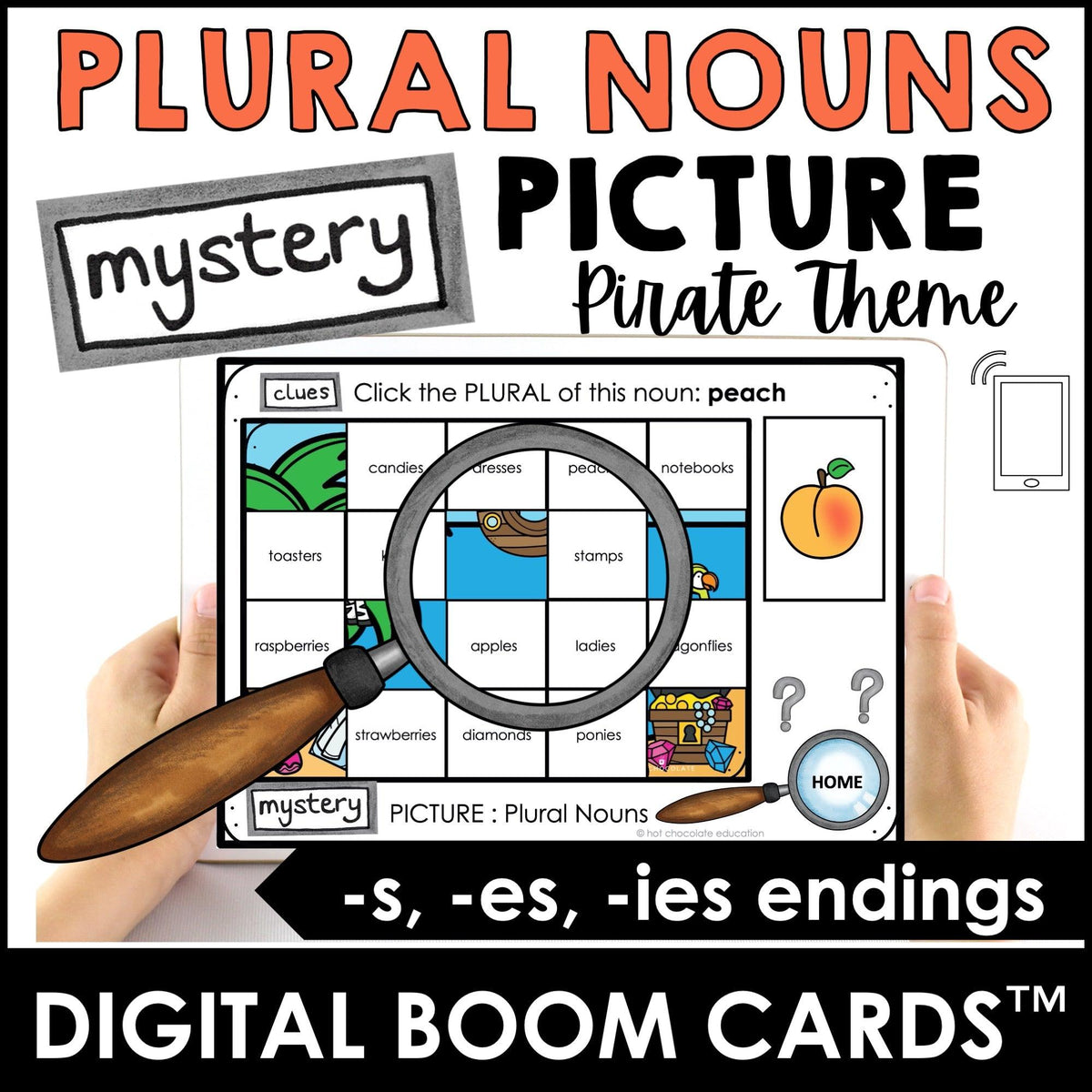 Plural Noun Mystery Picture - Boom Cards – Hot Chocolate Teachables