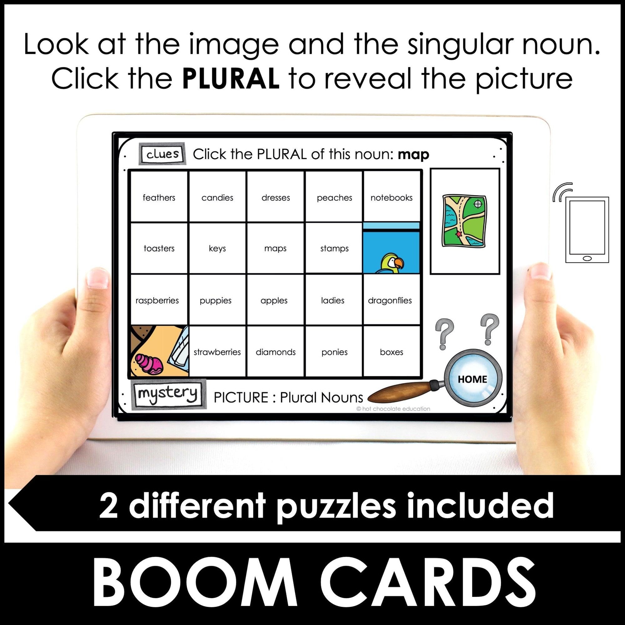 Plural Noun Mystery Picture - Boom Cards – Hot Chocolate Teachables