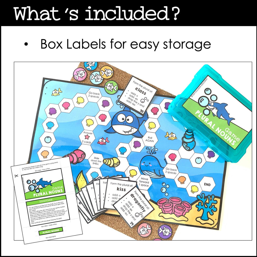 Plural Noun Spelling - Board Game for s, -es, -ies – Hot Chocolate ...