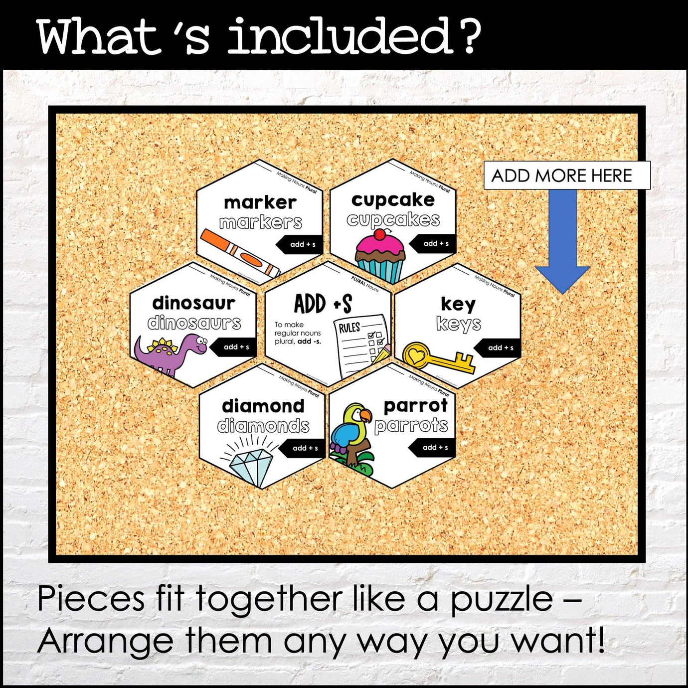 Plural Noun Spelling Posters - Bulletin Board