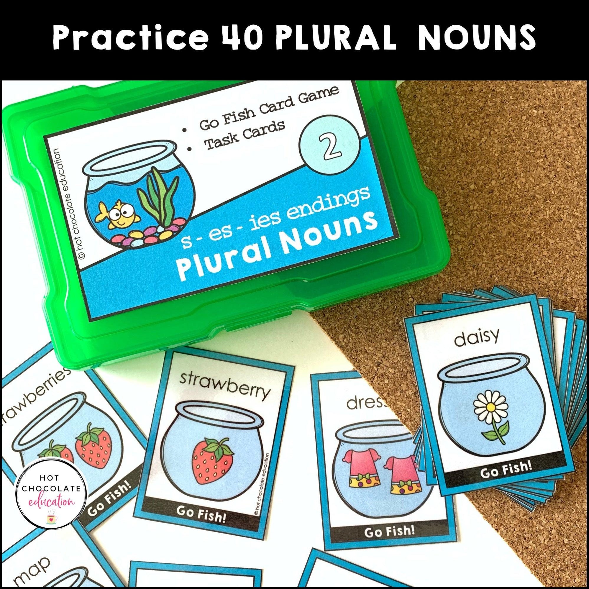 Grammar Game & Task Cards: Regular Plural Nouns – Hot Chocolate Teachables