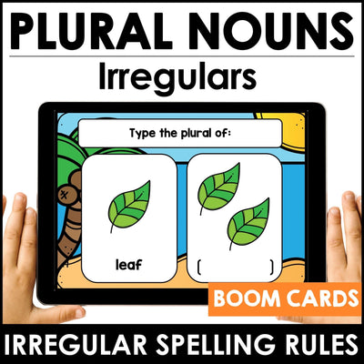 Plural Nouns with Irregular Spelling Rules - Boom Cards – Hot Chocolate ...