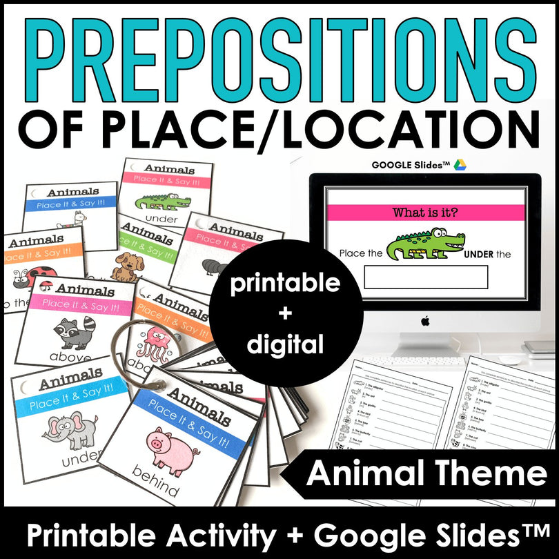 Prepositions of Place - Activity Cards & Google Slides™