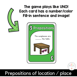 Prepositions of Place - Location Card Game – Hot Chocolate Teachables