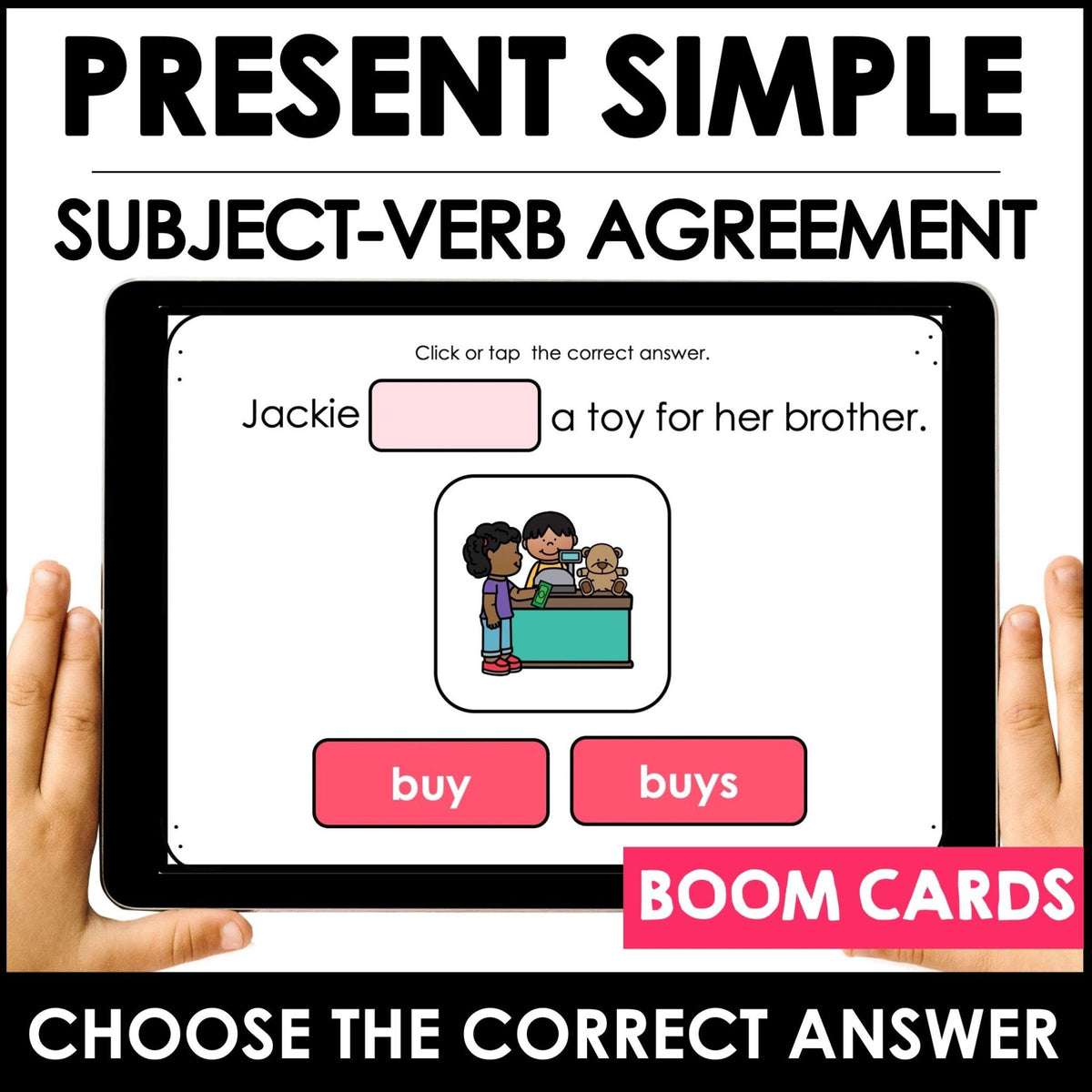 Present Simple | Subject-Verb Agreement Boom Cards – Hot Chocolate ...