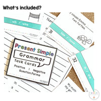 Present Simple Task Cards: Positives, Negatives & Questions