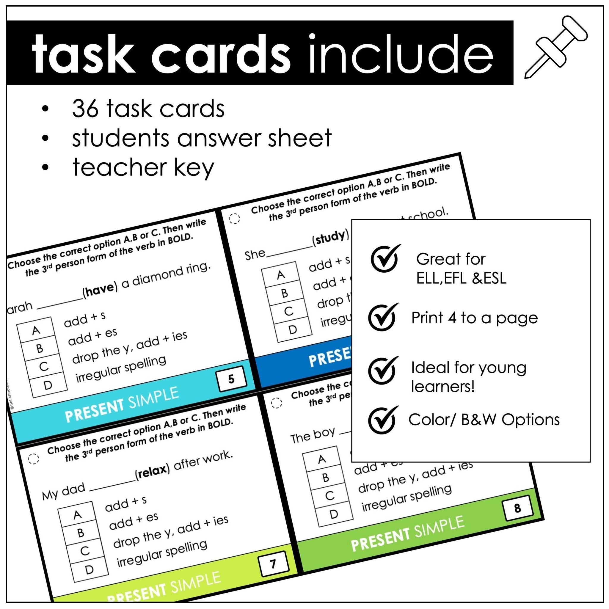 Verb Spelling Rules for 3rd Person - HE, SHE, IT – Hot Chocolate Teachables