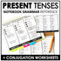 Present Tense Verb Conjugation Worksheets + Reference Sheets