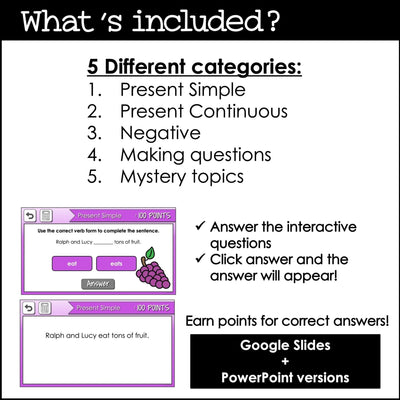 Verb Review Game Show - Interactive PPT + Google Slides – Hot Chocolate ...