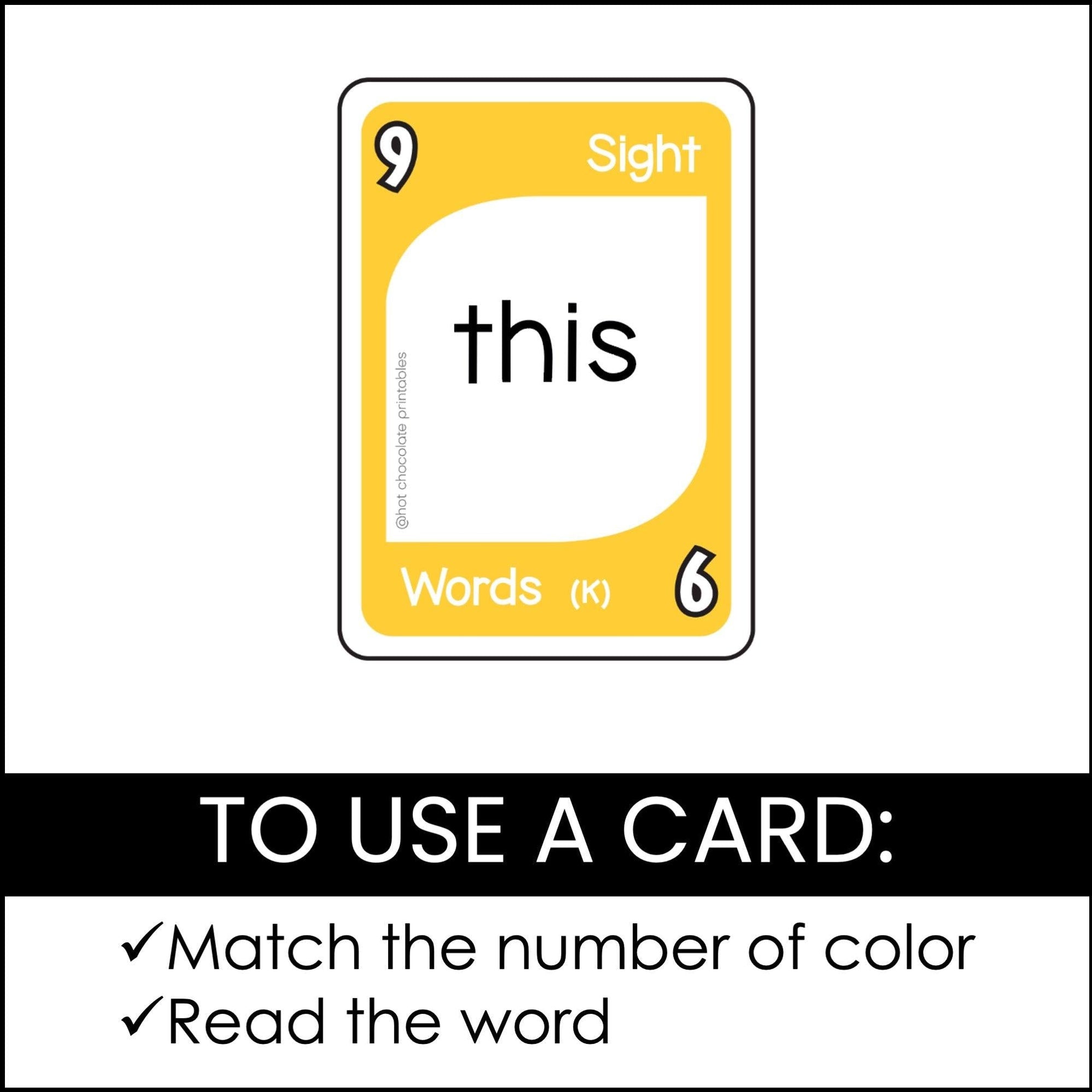Primer Sight Word Card Game for 1st & 2nd Grade – Hot Chocolate Teachables