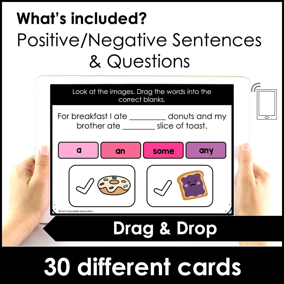 Quantifiers: Countable & Uncountable Nouns | Boom Cards