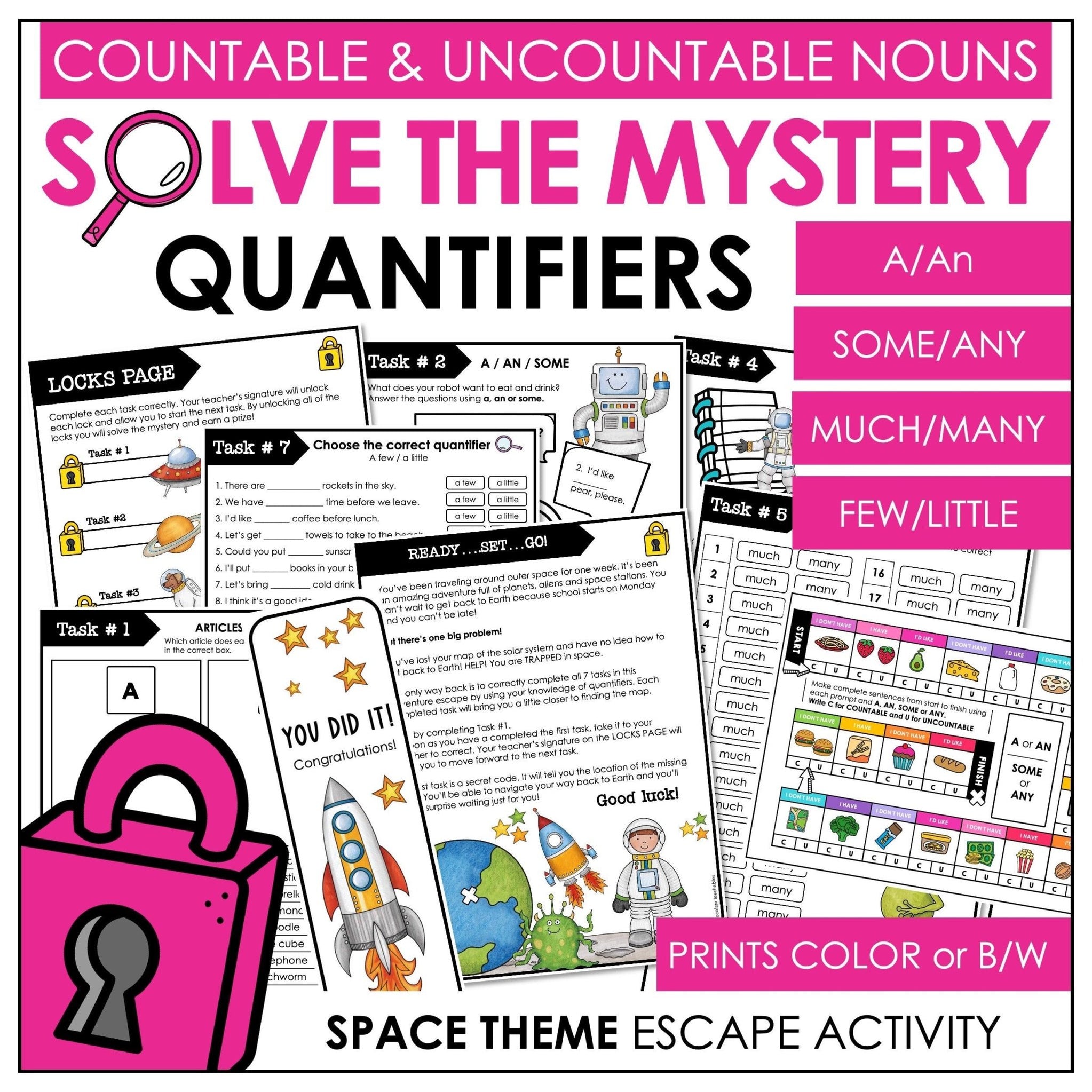 Articles | Plurals | Quantifiers - Hot Chocolate Teachables