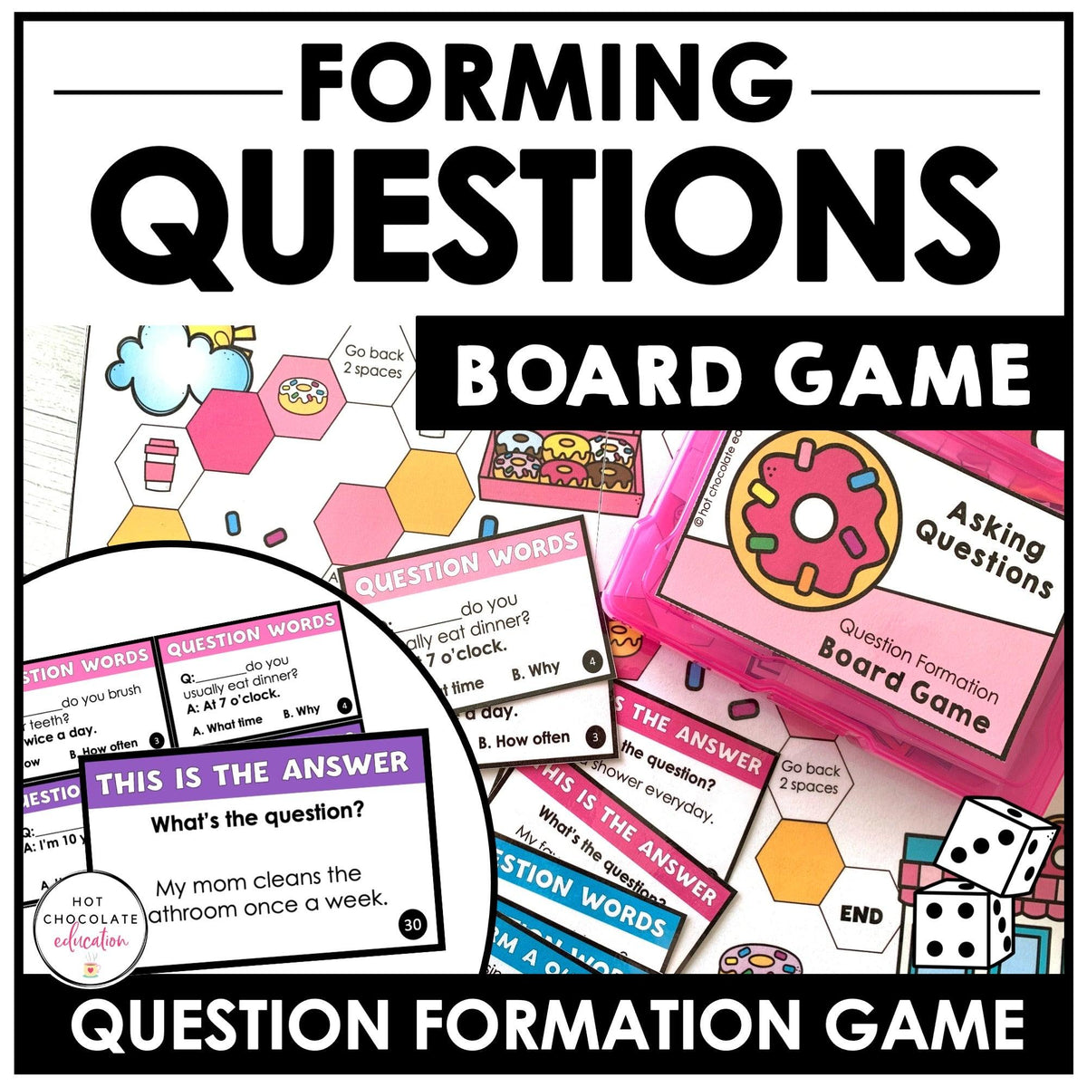 Question Building Board Game | Forming WH Questions – Hot Chocolate ...