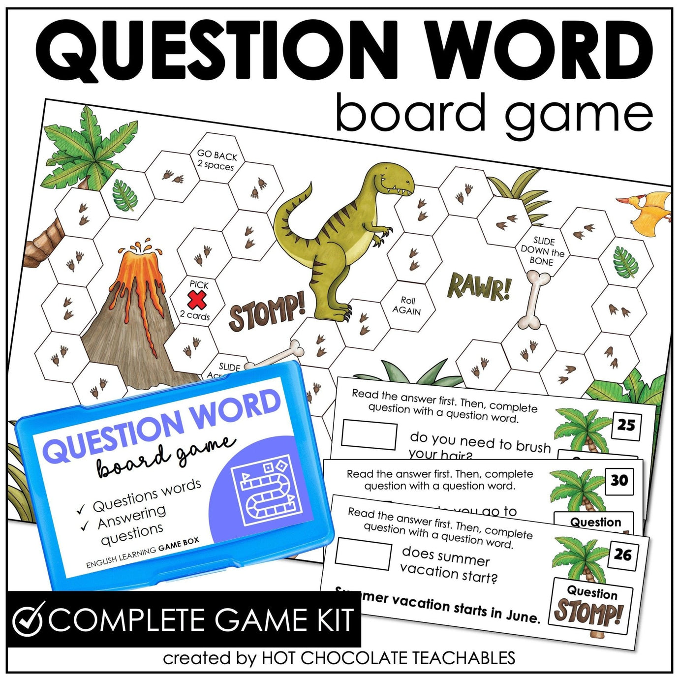 Question Board Game: What Where Why When Where