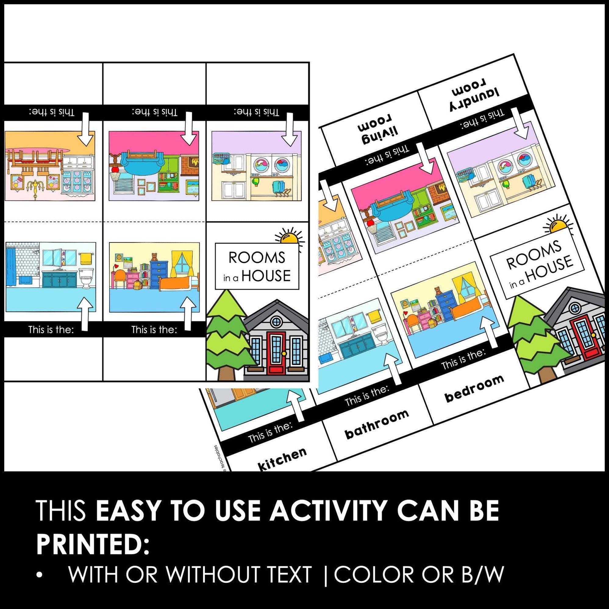 House Vocabulary Building Mini-Book | Picture Dictionary – Hot ...