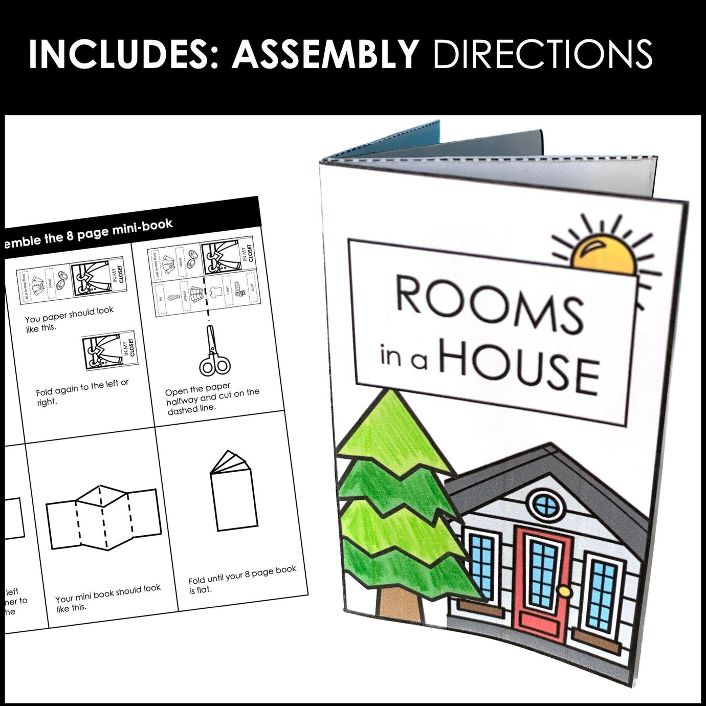 House & Home Vocabulary Building Mini-Book | Picture Dictionary