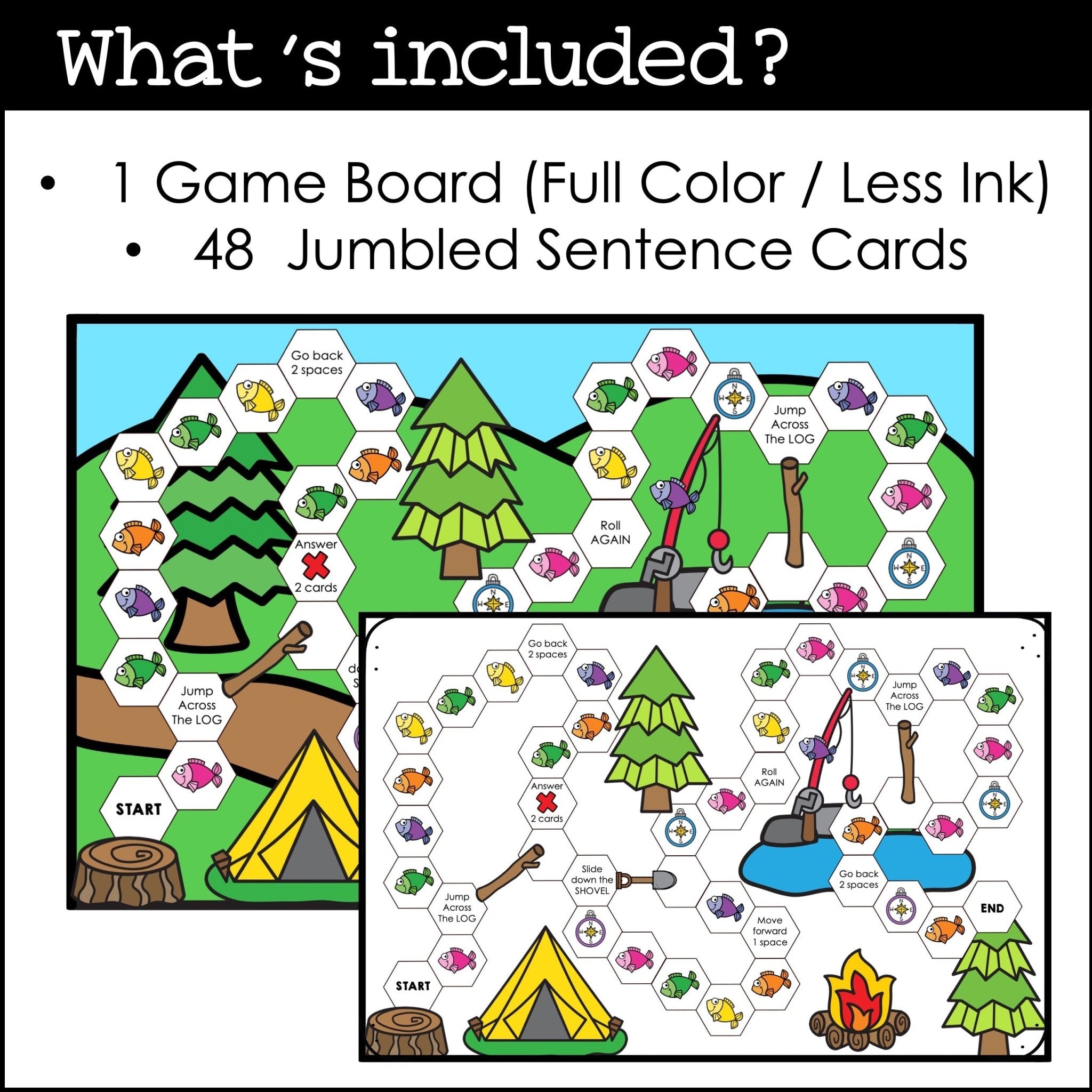 Sentence Building Board Game | Present Continuous – Hot Chocolate ...