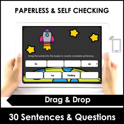 Sentence Building | Present Continuous Sentences: Boom Cards – Hot ...