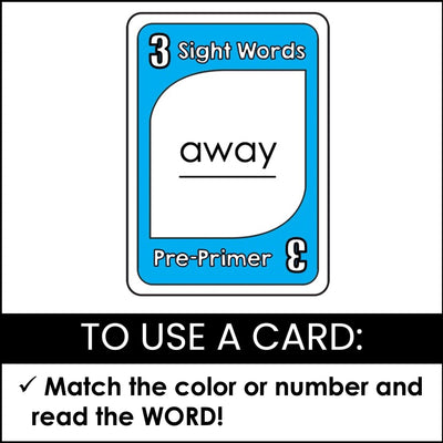 Sight Word Card Game | Dolch Pre-Primer Aligned – Hot Chocolate Teachables