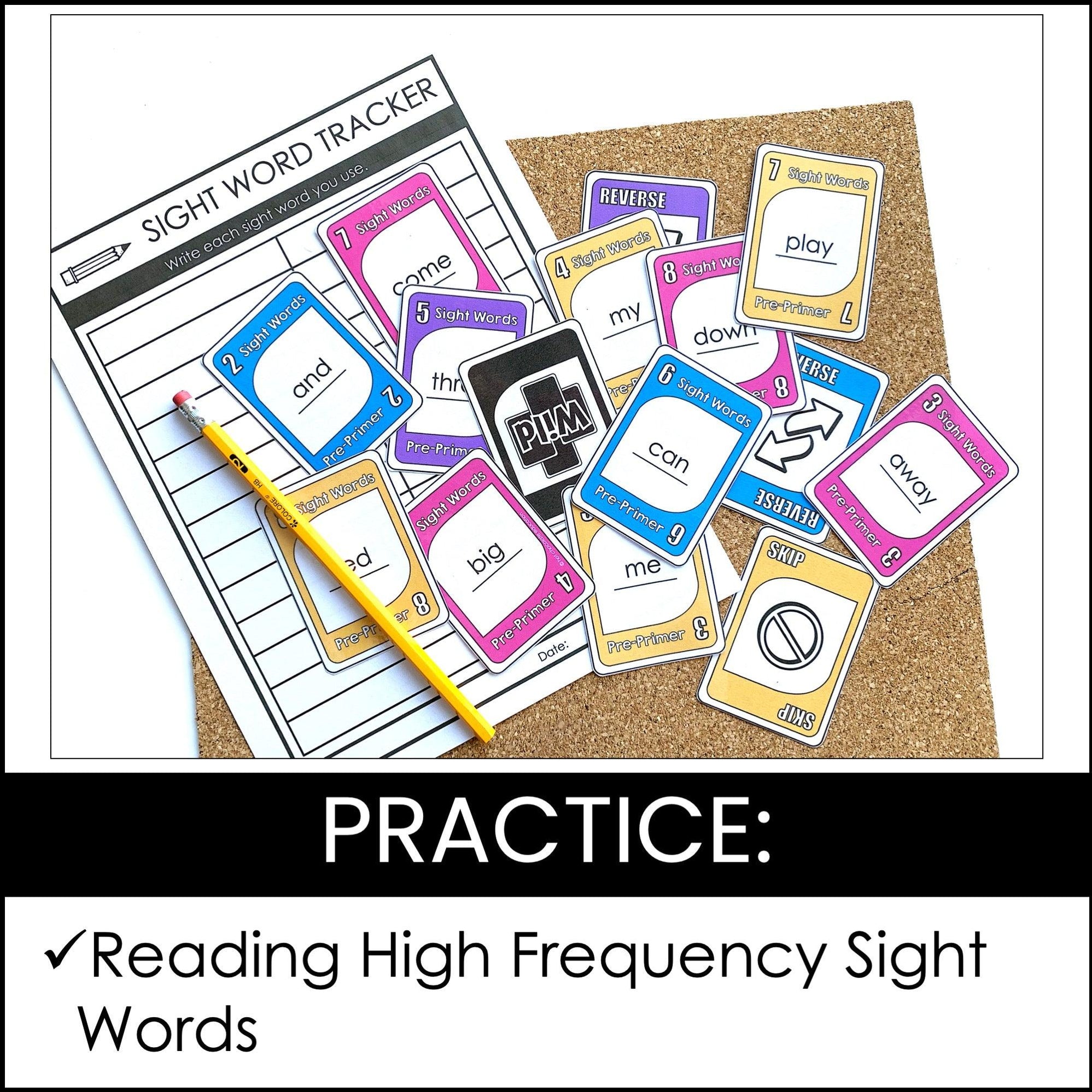 Sight Word Card Game | Dolch Pre-Primer Aligned – Hot Chocolate Teachables