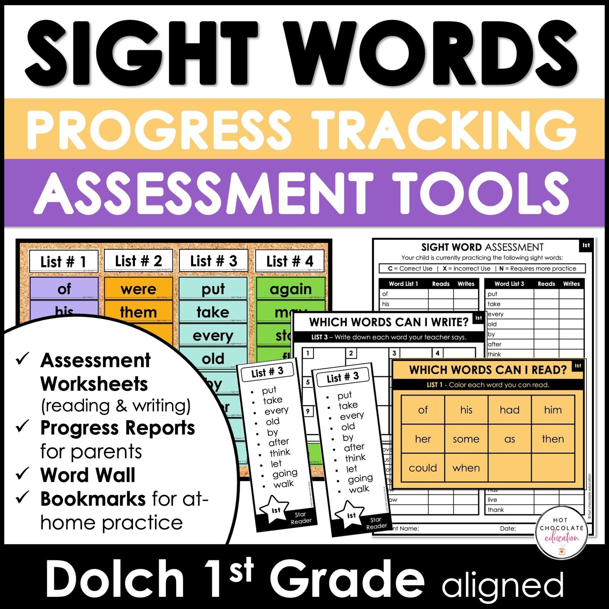 First Grade Sight Word Progress Reports | Monitor & Evaluate – Hot ...