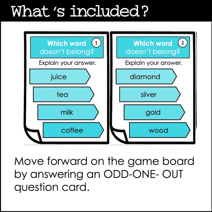Odd One Out: Speaking Practice Board Game
