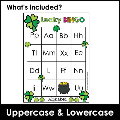 St. Patrick's Day ABC Bingo Game - Uppercase Letters A-Z – Hot ...
