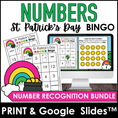 St. Patrick's Day Number Fluency 1-20 Bingo Game Bundle – Hot Chocolate ...
