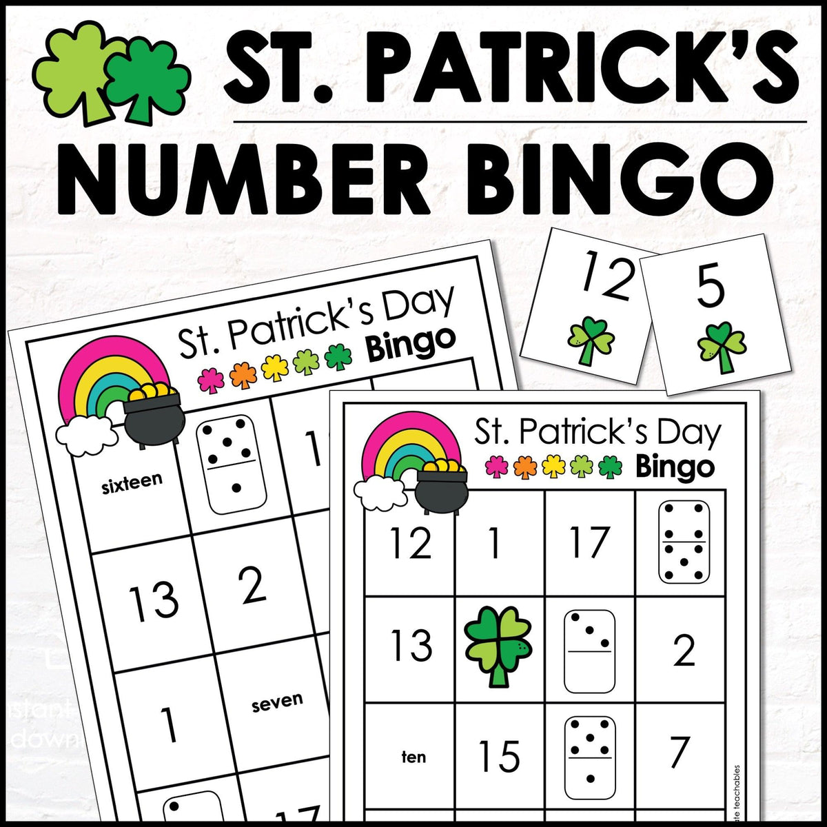 St. Patrick's Day Number Fluency Bingo