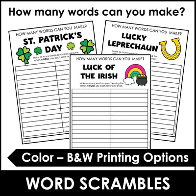 St. Patrick's Day Word Scramble: Test Your Skills! – Hot Chocolate ...