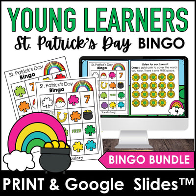 St. Patrick's Young Learners Vocabulary Bingo Game Bundle – Hot ...
