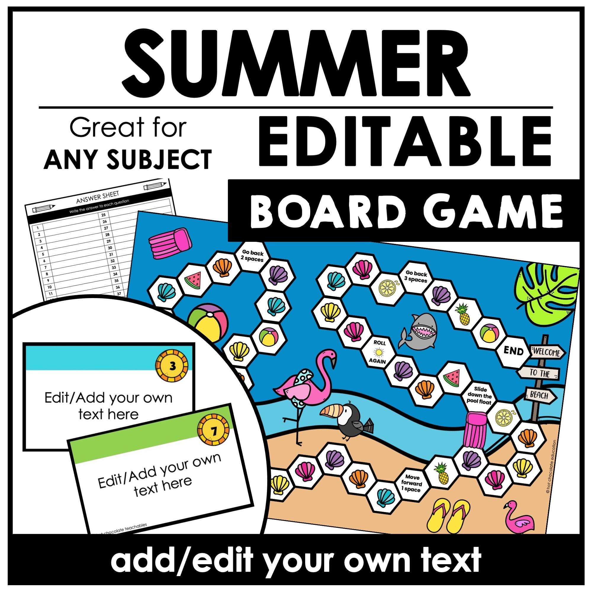 Editable Board Game Template Game Templates And Utilities By Dr. Jeff