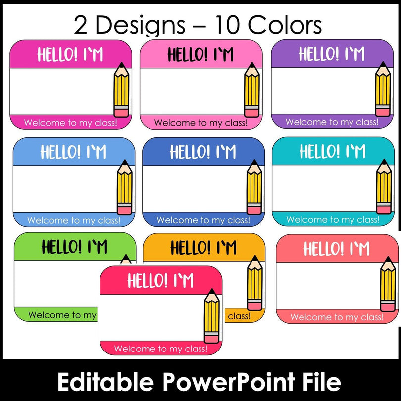 Teacher Name Posters | Hello Signs for Online Teachers