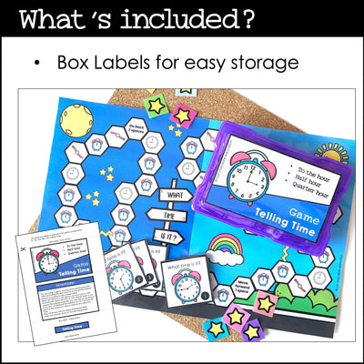 Analog Clock Telling Time Board Game | Quarter, half & Hour – Hot ...