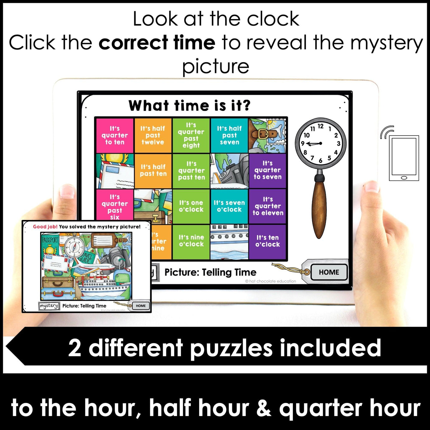 Mystery Picture Boom Cards | Telling Time