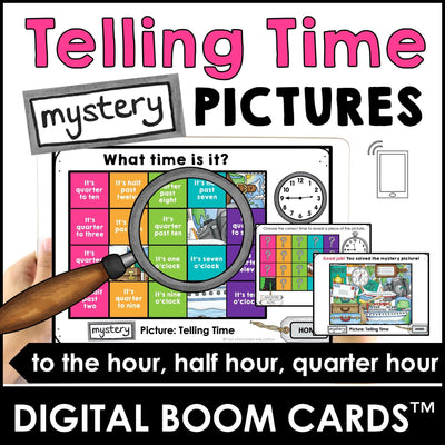 Mystery Picture Boom Cards | Telling Time – Hot Chocolate Teachables