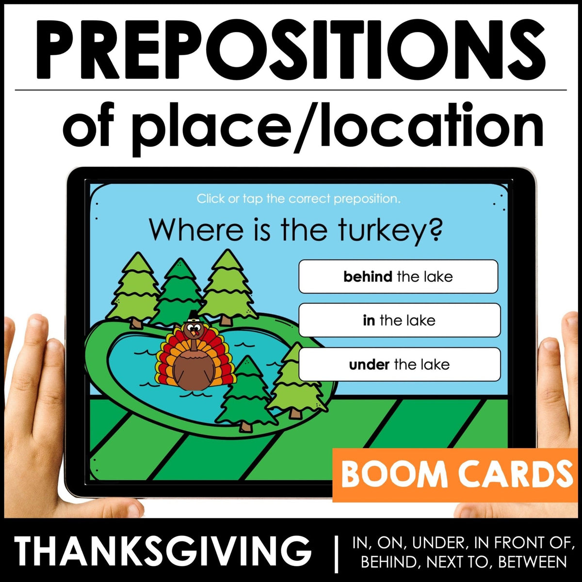 Prepositions of Place BOOM CARDS - Thanksgiving Theme – Hot Chocolate ...