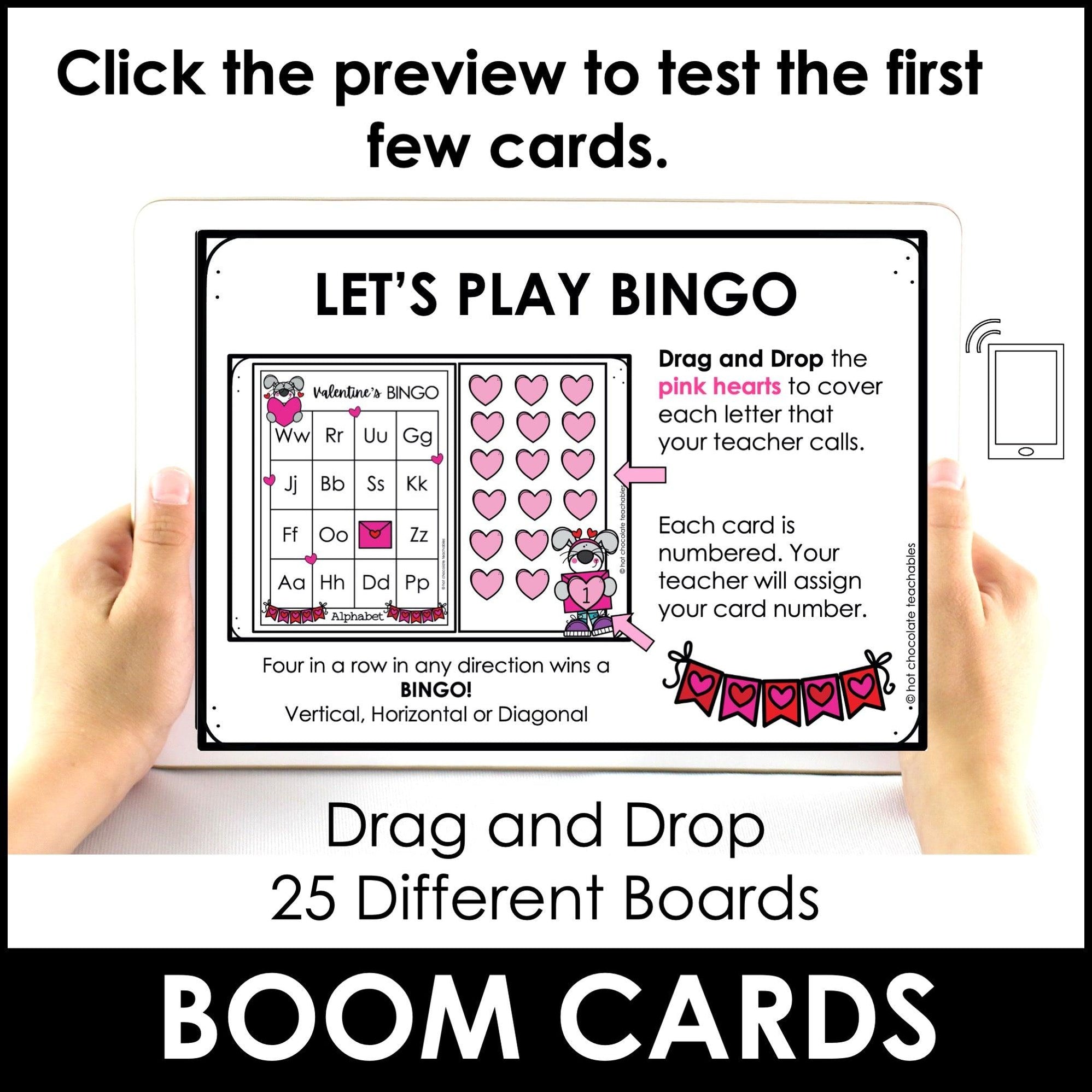Valentine's Day Alphabet Fluency Bingo Game – Hot Chocolate Teachables