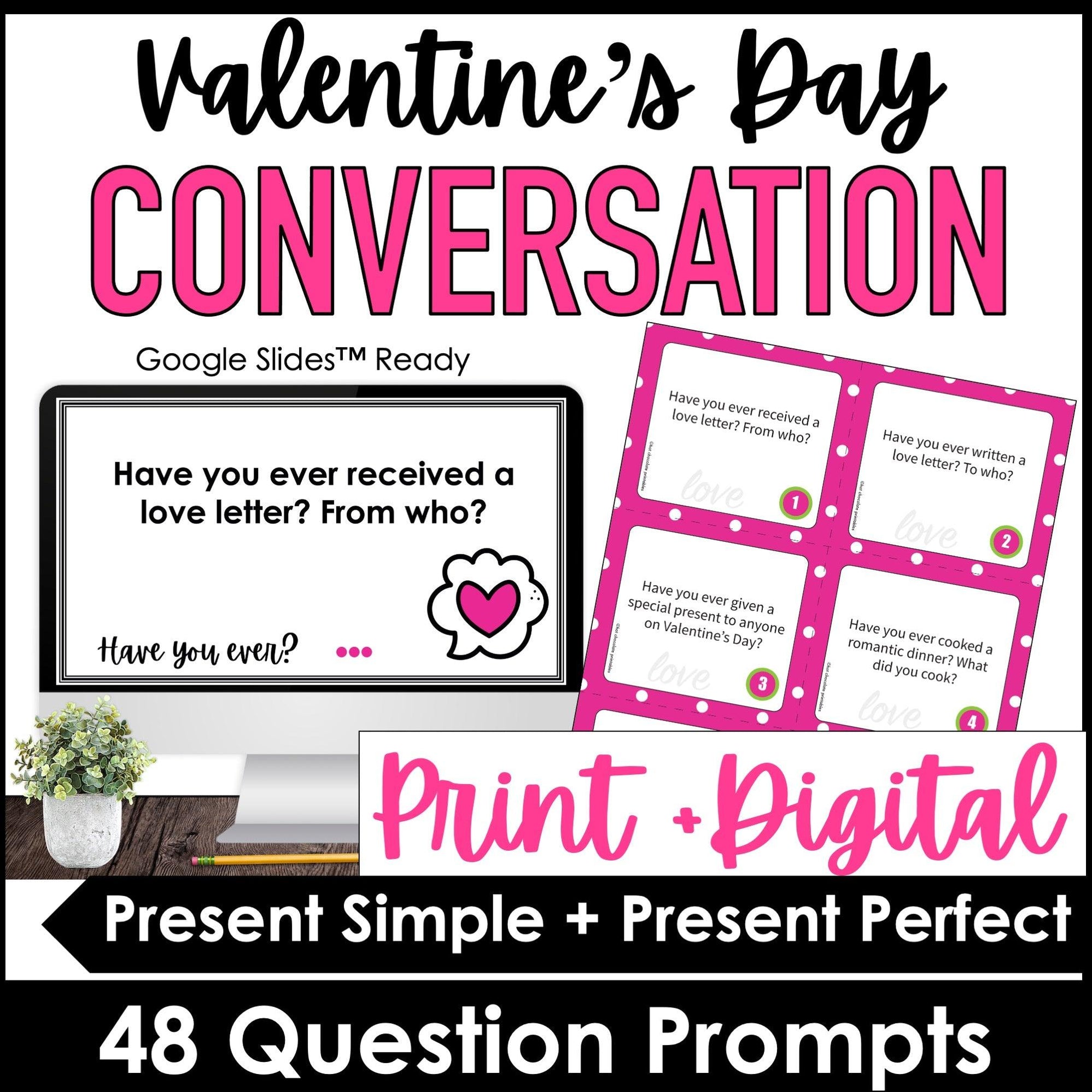 Valentines Day Speaking Questions - Present Simple / Perfect – Hot ...