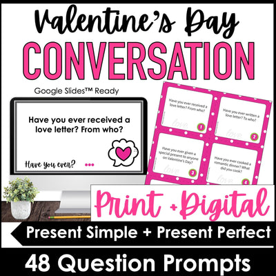 Valentines Day Speaking Questions - Present Simple / Perfect – Hot ...