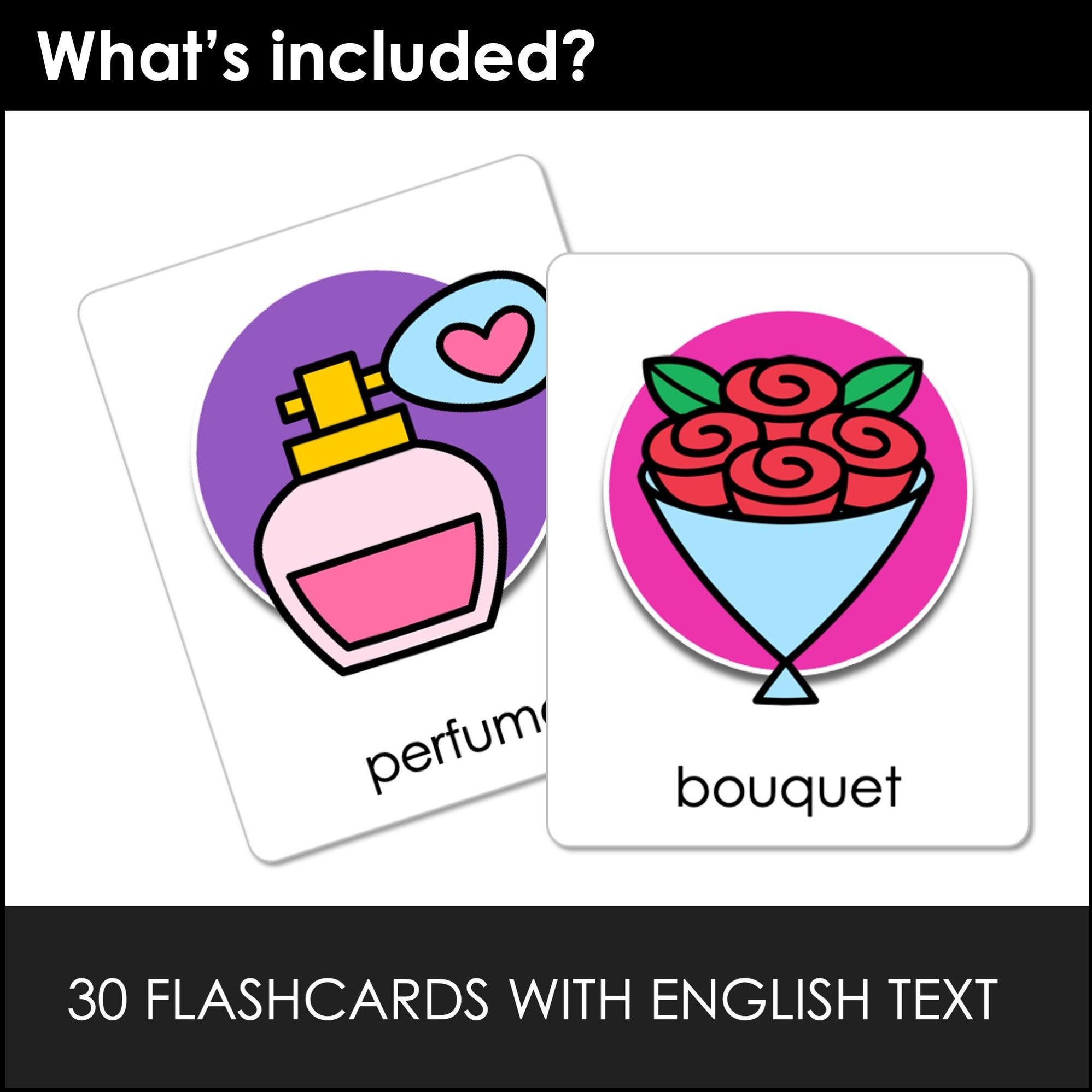 Valentine's Day Flashcards - Editable Vocabulary Flash Cards – Hot ...