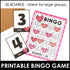 Valentine's Day Number Recognition 1-20 Bingo Game