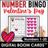 Valentine's Day Numbers 1-20 Bingo Game | Boom Cards
